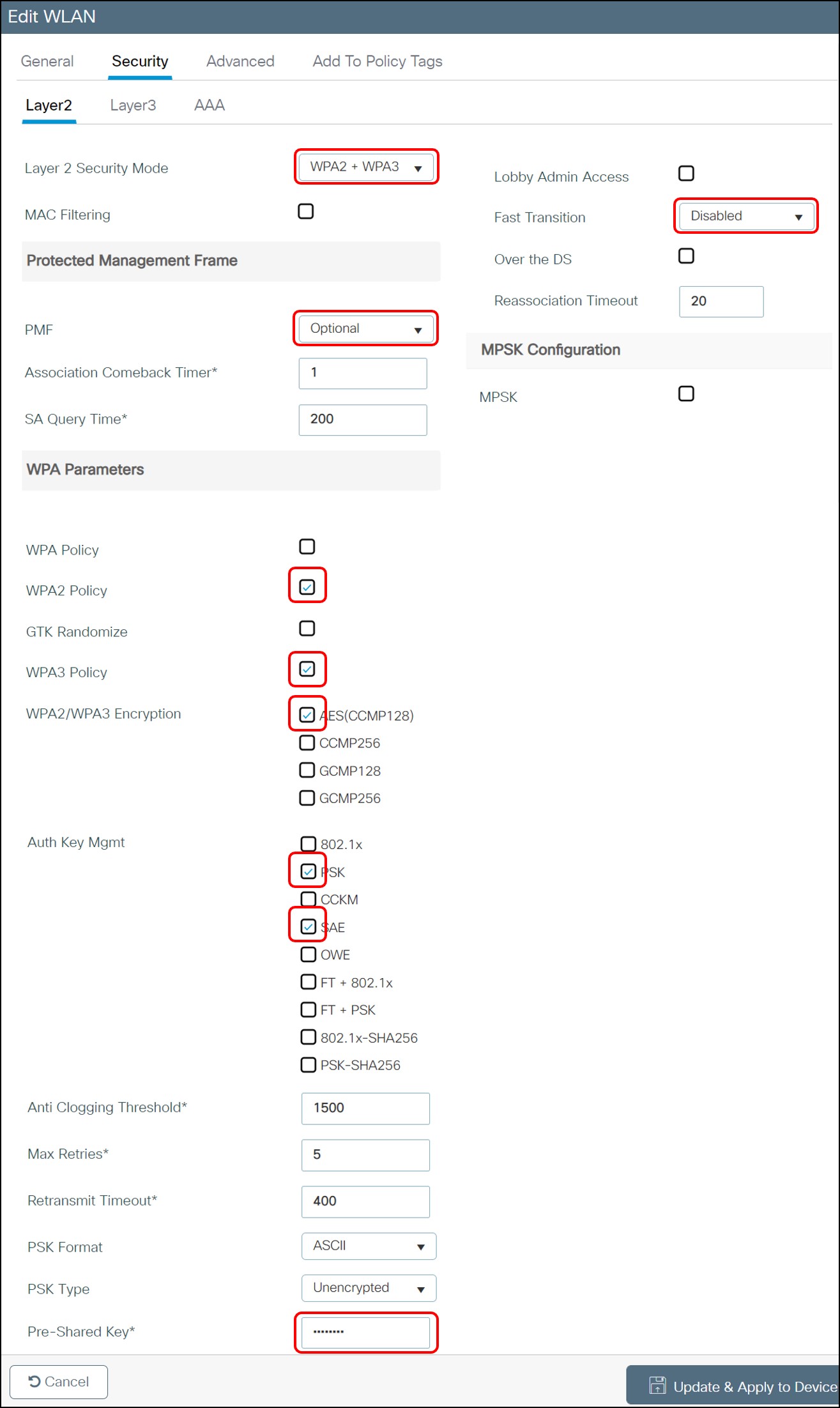 WPA3ブログ 第五回～設定やクライアント接続結果の紹介 Cisco編～｜技術ブログ｜C&S ENGINEER VOICE